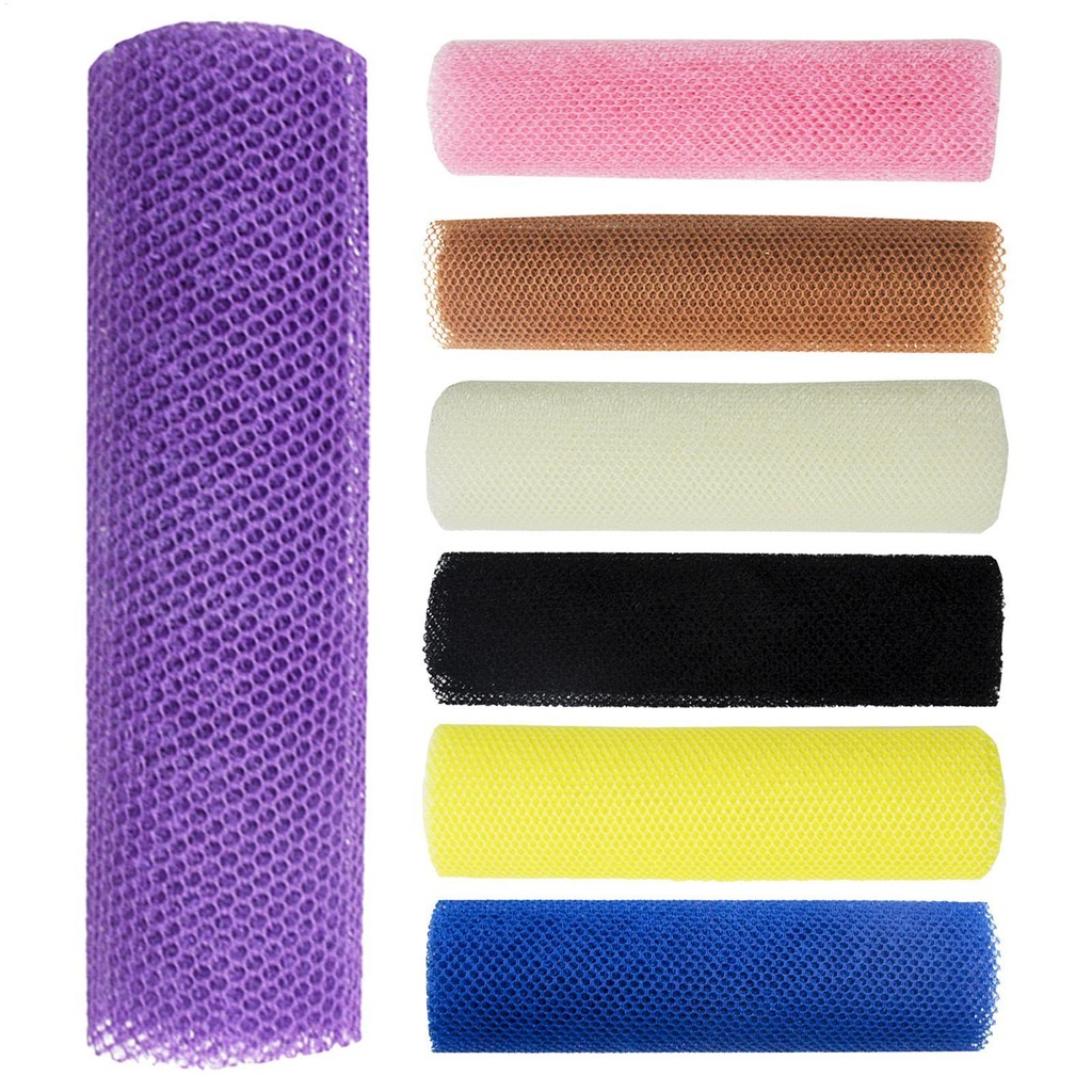 African Mesh Sponge Bath 3 Pieces Nylon Back Scrubber Shower Body ...