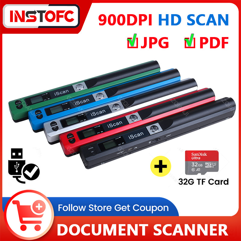 iScan Portable Scan with TF Card Handheld Mobile Document Mini Scanner ...