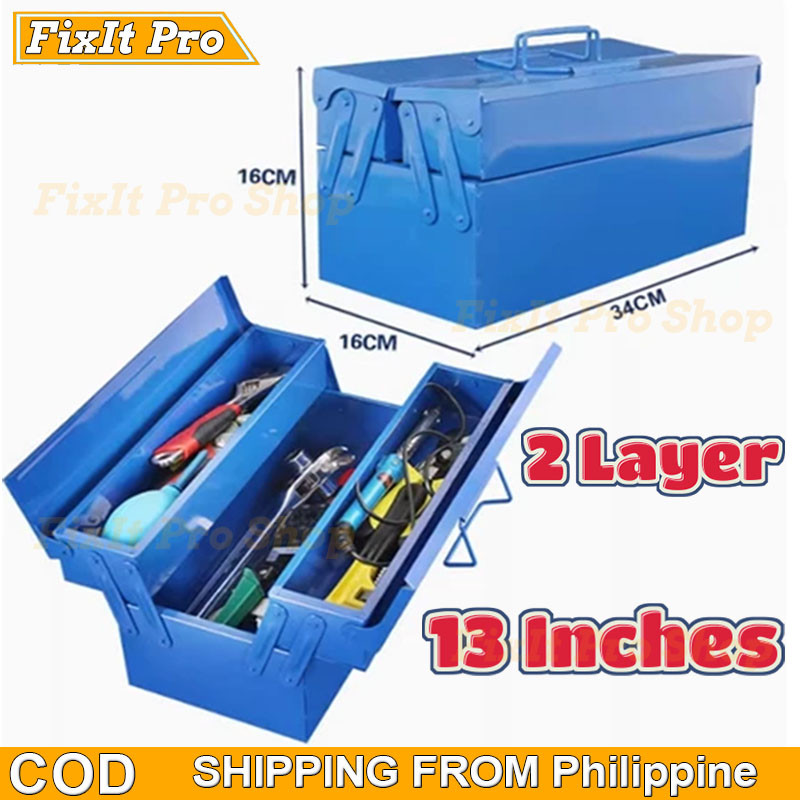 Metal Toolbox 2/ 3 Layer Multifunction Portable Organizer Hardware on ...
