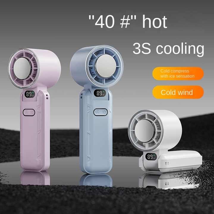 Refrigeration High-speed Handheld Electric Fan USB Portable Foldable ...