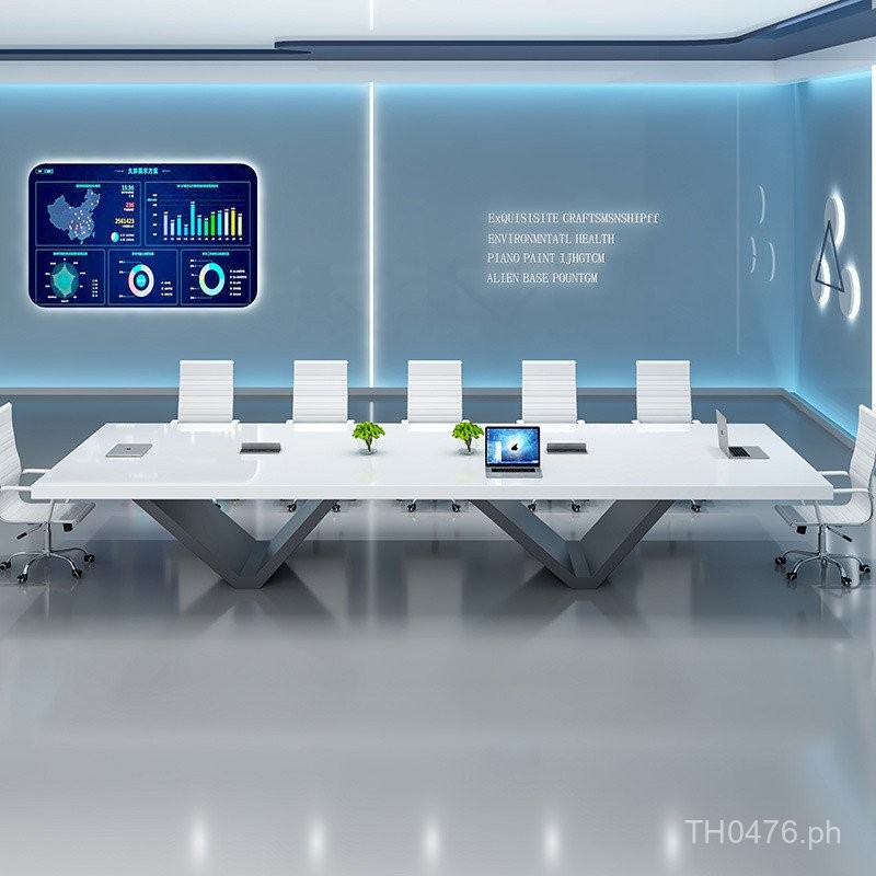 Conference Table and Chair Set, Creative Large Office Meeting Table ...