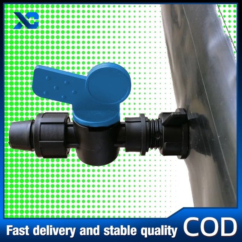 50pcs DRIP VALVE Tape Lock nut by pass Irrigation 16mm Hose Connector ...