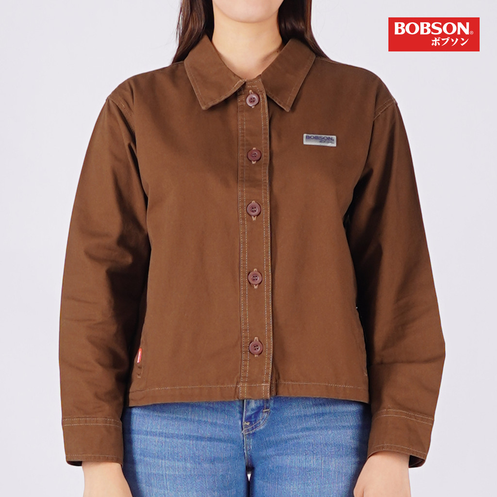 Bobson Japanese Ladies Basic Jacket Relaxed Fit 162833 (Choco Brown ...
