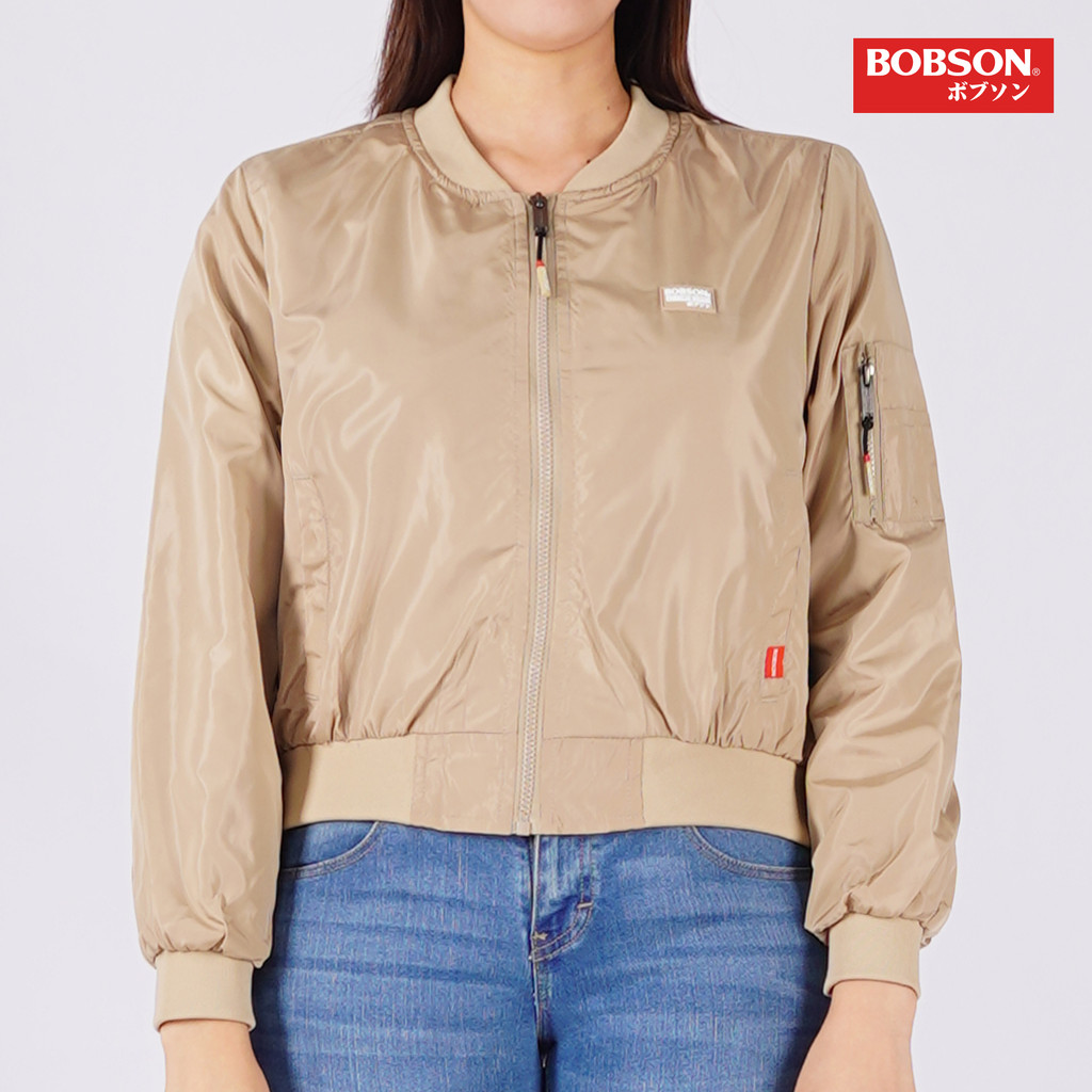 Bobson Japanese Ladies Basic Jacket Crop Fit 139977 (Beige) | Shopee ...