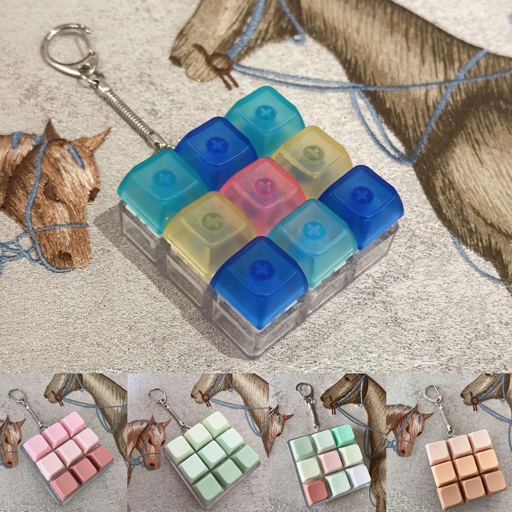 9-key Keyboard Key Fidget Toys Party Stress Relief Mechanical Keycaps ...