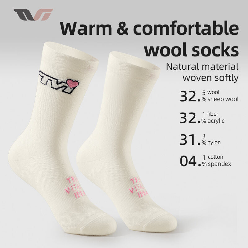 ROCKBROS TVI Fleece Bicycle Socks Women Breathable Elastic Anti-slip Outdoor Socks High Quality ...