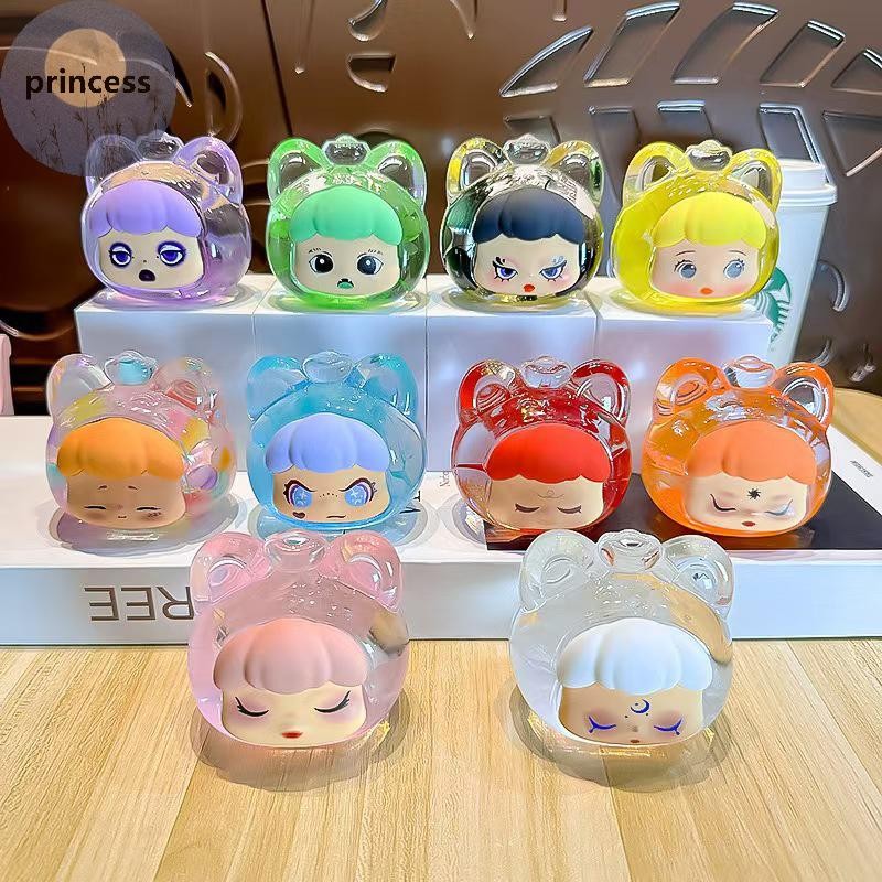 Princes Cartoon Luminous Ingot Cat Figurine Quicksand Ornament Dream ...