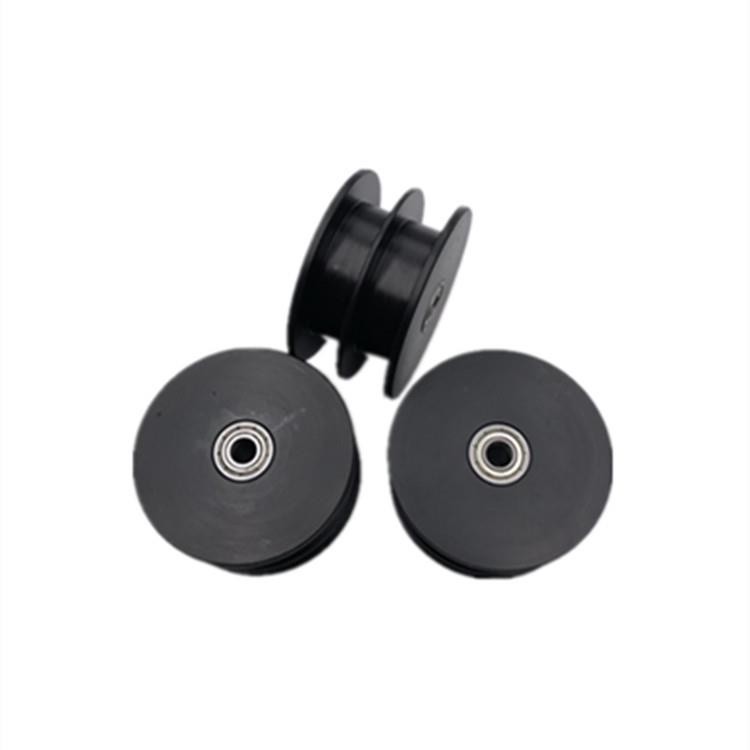 h groove no plastic pulley I-shaped groove roller track groove wheel ...