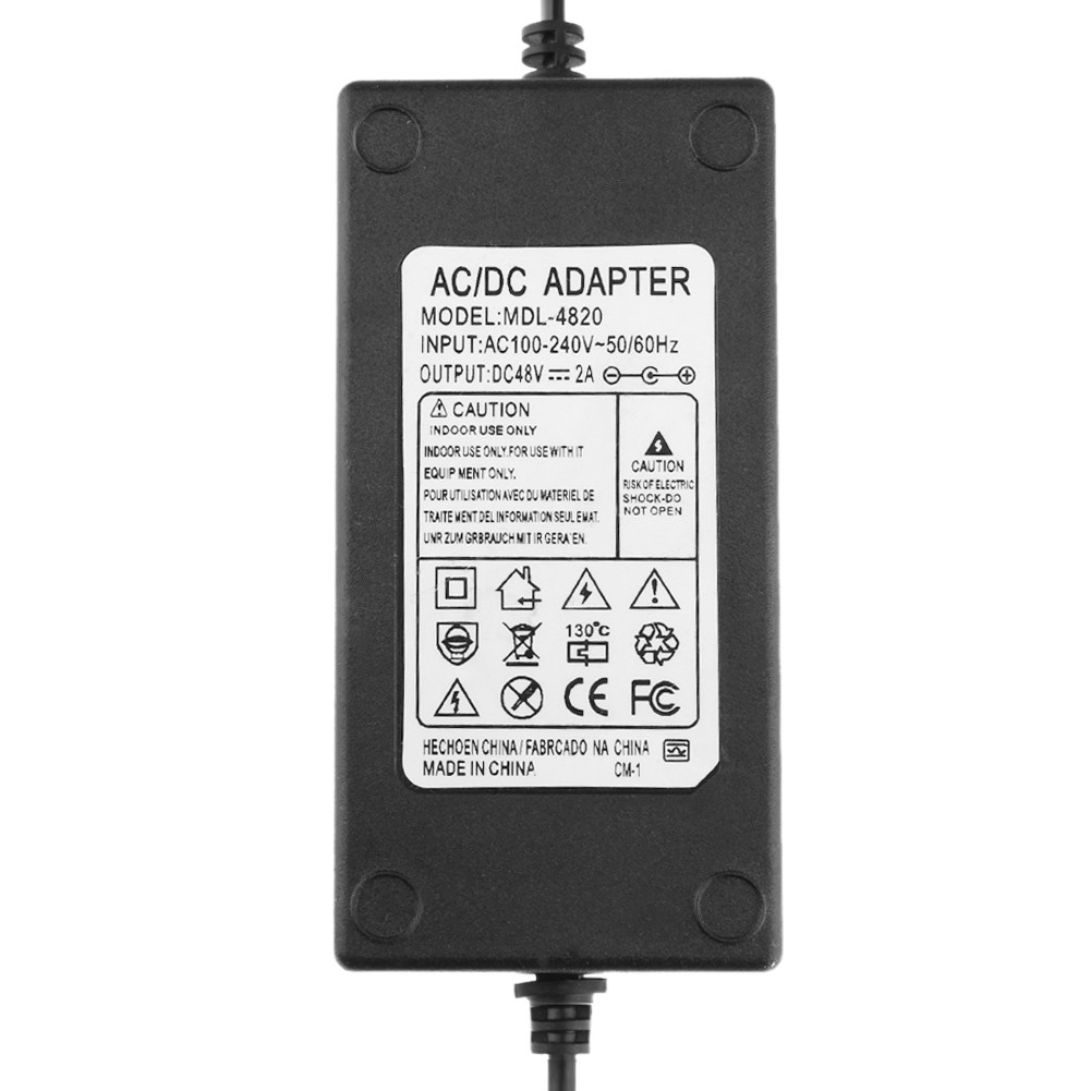 48V 2A AC to DC Power Adapter Converter 5.5*2.5mm for POE switch ...