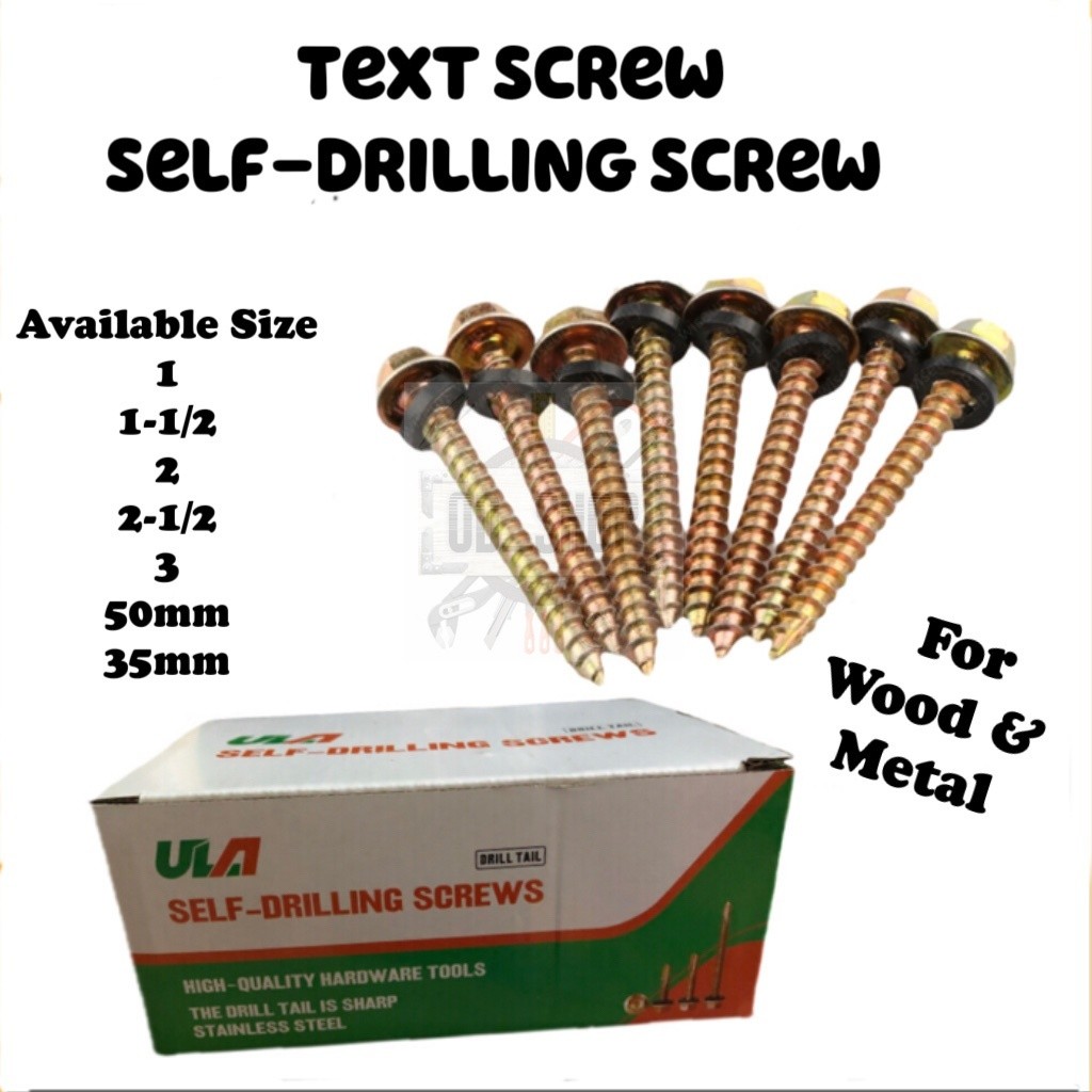 Tex Screw for Wood and Metal 1‘’1-1/2‘’ 2‘’ 2-1/2" 3" (PER BOX ...