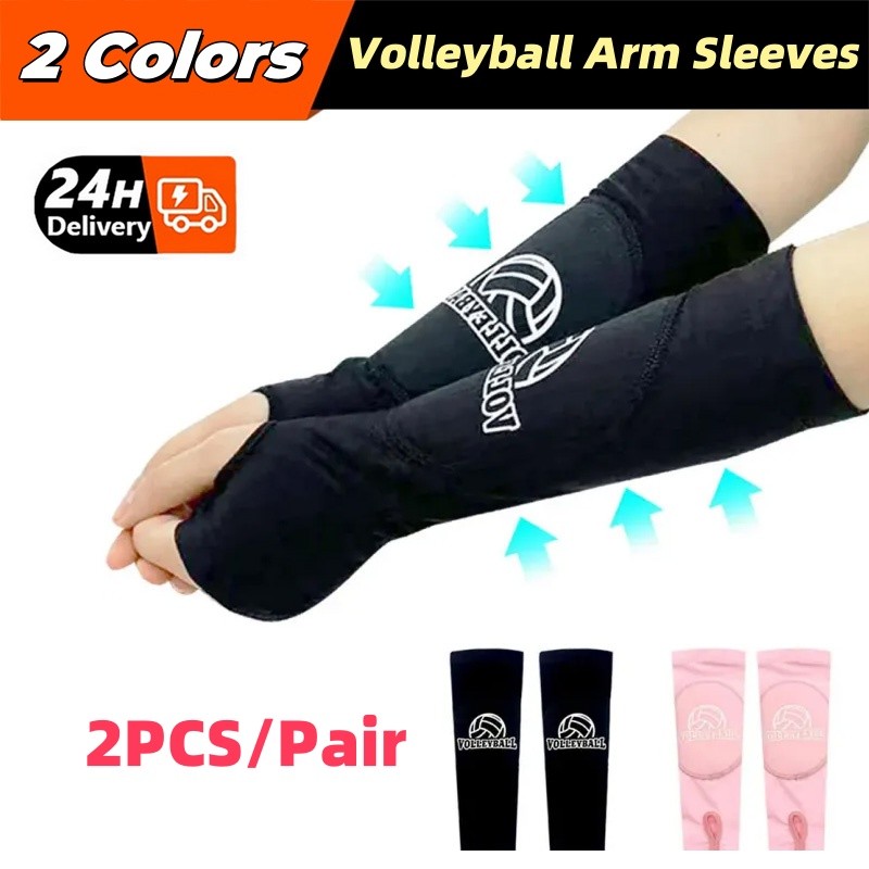 1 Pair Volleyball Arm Sleeves Elbow Support Breathable Arm with ...