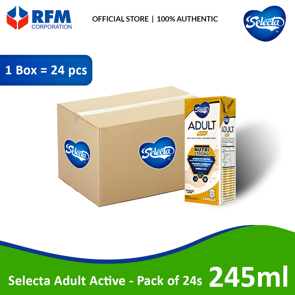 Selecta Adult Active Nutritional Supplement Milk Drink 245ml (Set of ...