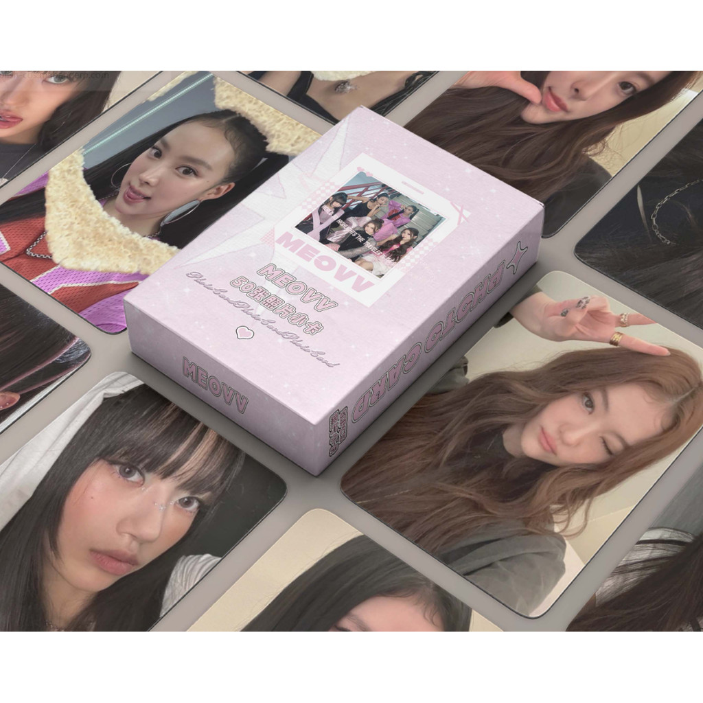 50pcs/box MEOVV Holographic Photocards MEOW Laser Hologram Lomo Cards ...