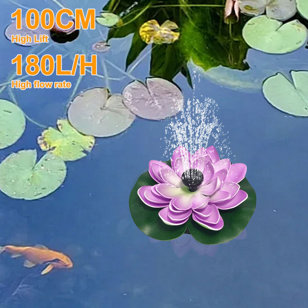 Lotus Solar Fountain Pump Floating Water Pump for Bird Bath Pond Garden ...