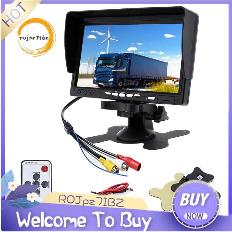12V-24V 7 Inch TFT LCD Color HD Monitor for Car Truck CCTV Reverse Rear ...