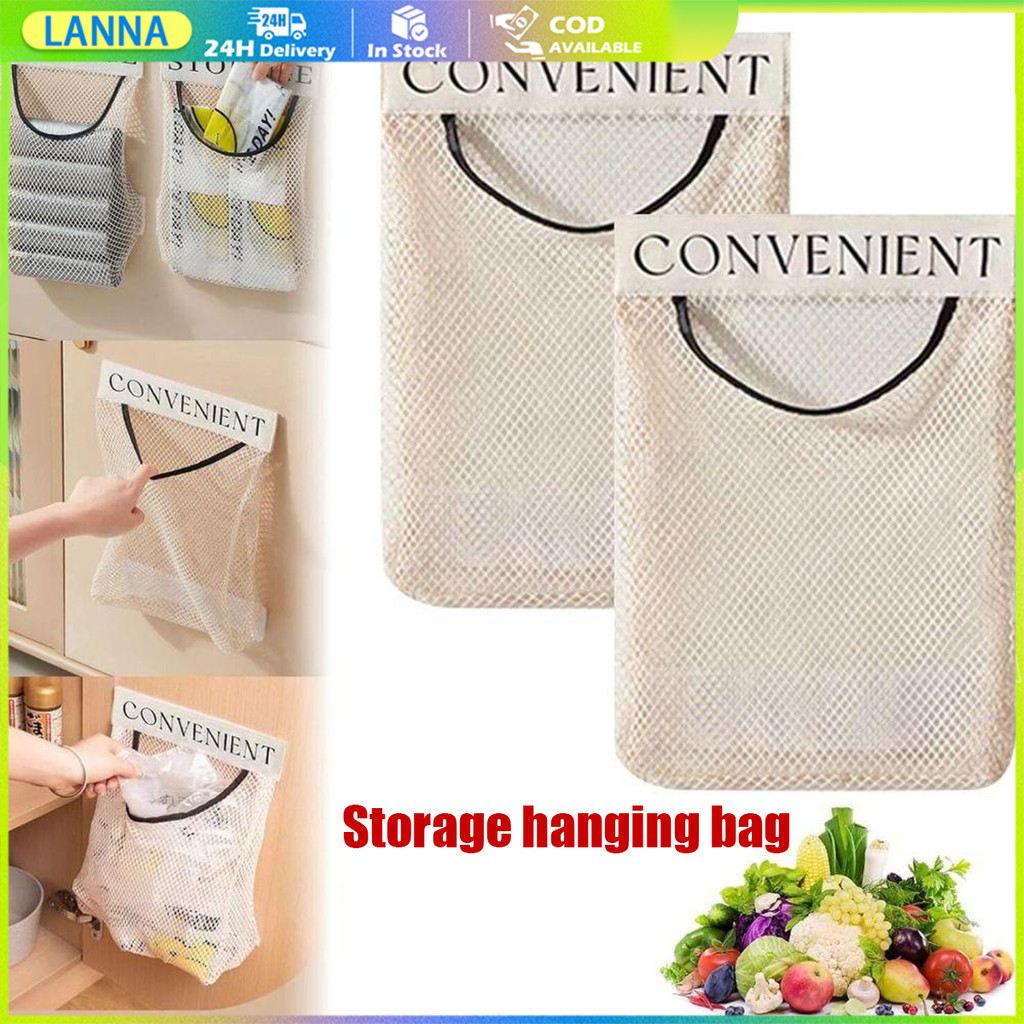 The Shop Is In Thailand Wall-Mounted Garbage Storage Net Bag Plastic ...