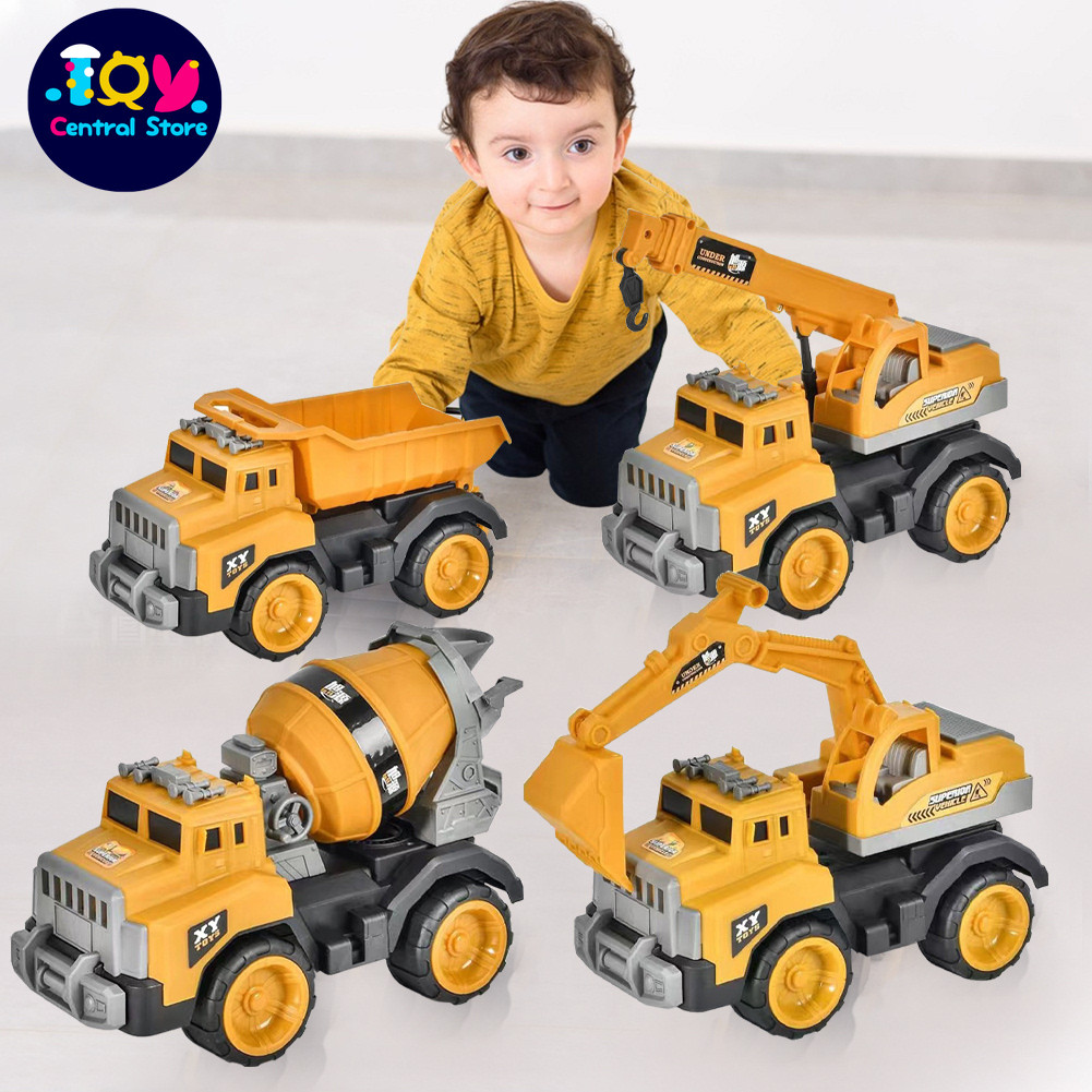 Engineering Vehicle Toys Car Construction Truck Excavator Mixer Truck ...