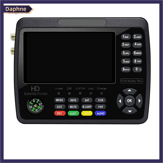 Daphne V10 Finder Pro Satellite Finder Signal Meter HD 1080P 4.3" LCD ...