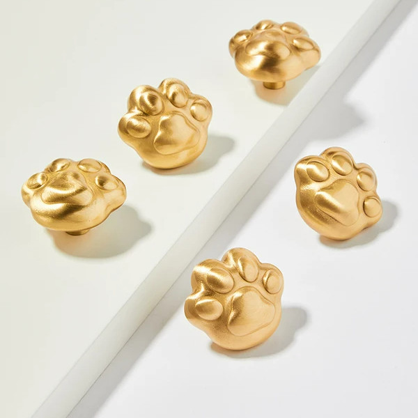 Cute Cat Paw Cabinet Knobs And Handles Lovely Drawer Wardrobe Pulls For ...