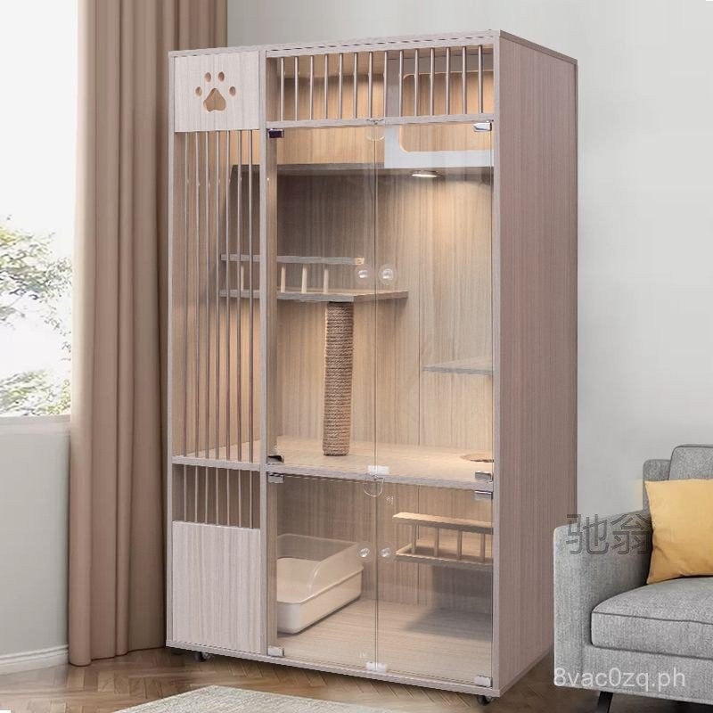 Foot f Solid Wood Cat Cage Villa Cat Cage Cattery Cat House Home Cat ...
