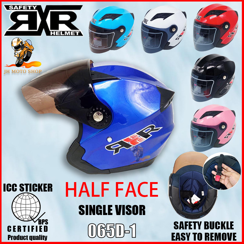 JH Muti Color RXR Half Face Motorcycle Helmet 065D-1 Single Visor ...
