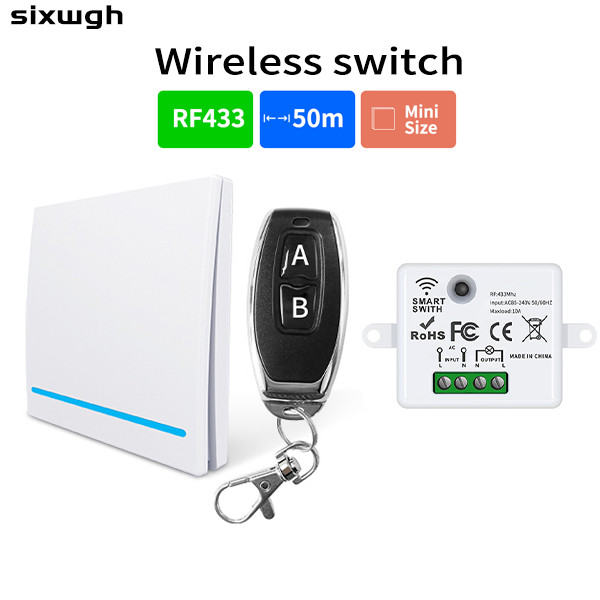 Wireless switch remote control switch DIY modified lamp switch wiring ...