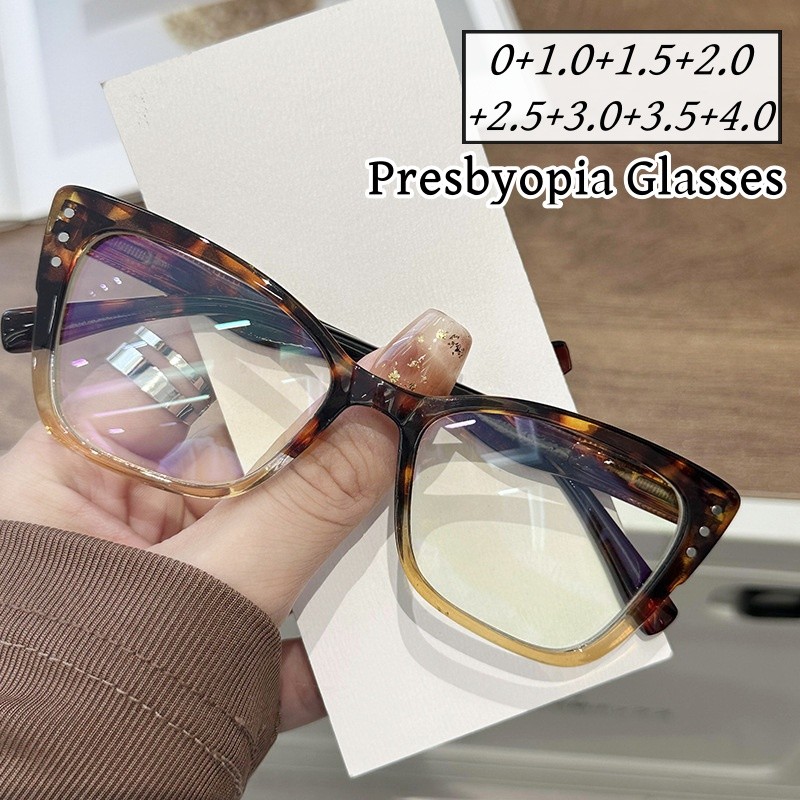 New Trendy Cat Eye Reading Glasses Women Men's Presbyopia Hyperopia ...
