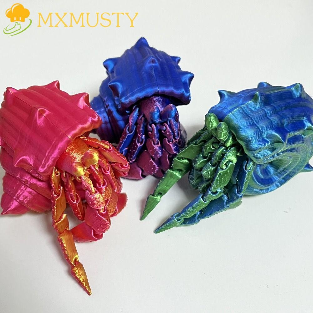 MXMUSTY 3D Printed Hermit Crab, Removable Conch Shell 3D Printed ...