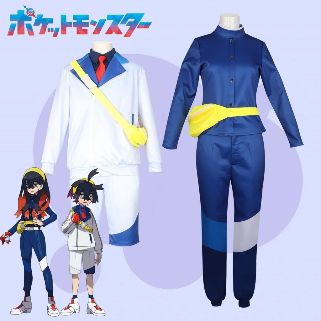 Pokémon Pokémon cos Costume Blue Disc Ukuri Danyu cosplay Two ...