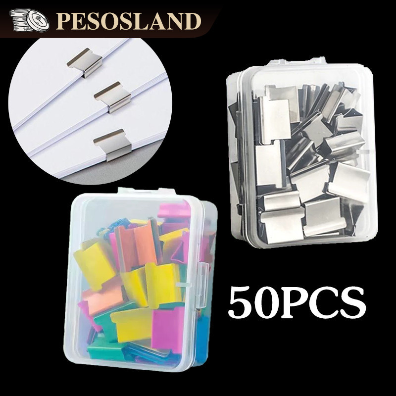 50Pcs Portable Push Clamp Exam Paper Finishing Clip Reusable Folder ...