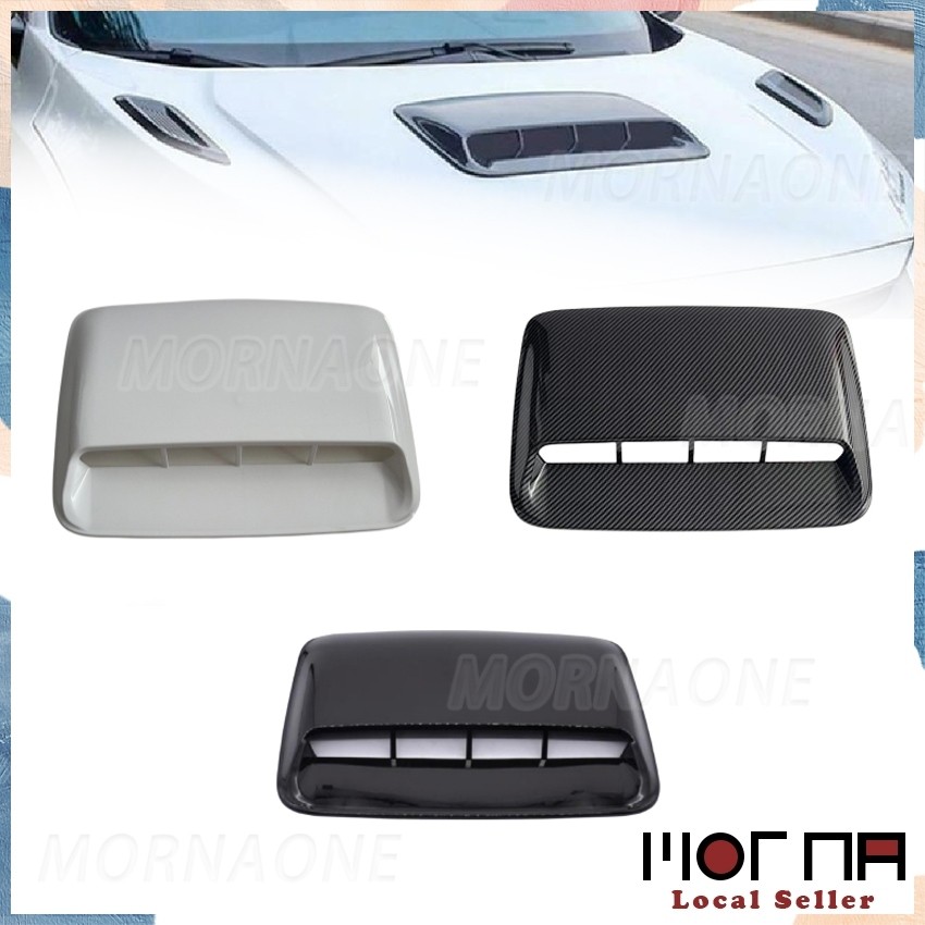 Universal 3D Fake Car Vents Decorative Air Flow Intake Hood Scoop ...