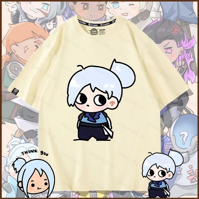 BH2 VALORANT Jett Cosplay cloth summer T-shirt Anime Short Sleeve Top ...