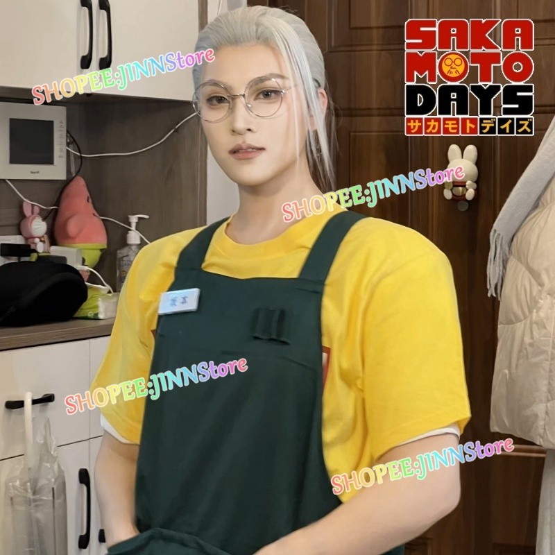 -JINN-TARO SAKAMOTO Cosplay Costume Uniforms Wig Anime SAKAMOTO DAYS ...