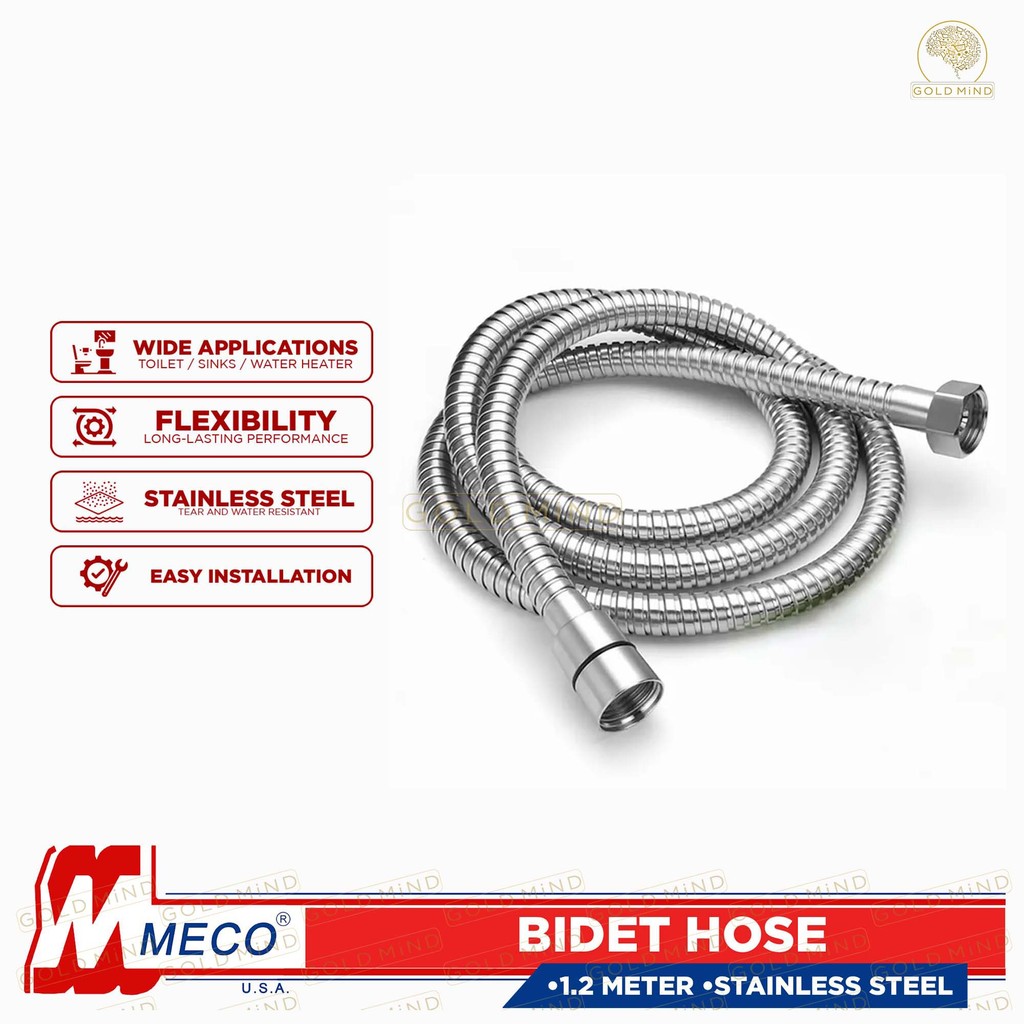 Meco Stainless Steel Bidet Hose 1.2 Meter (47 Inches) - Gold Mind ...