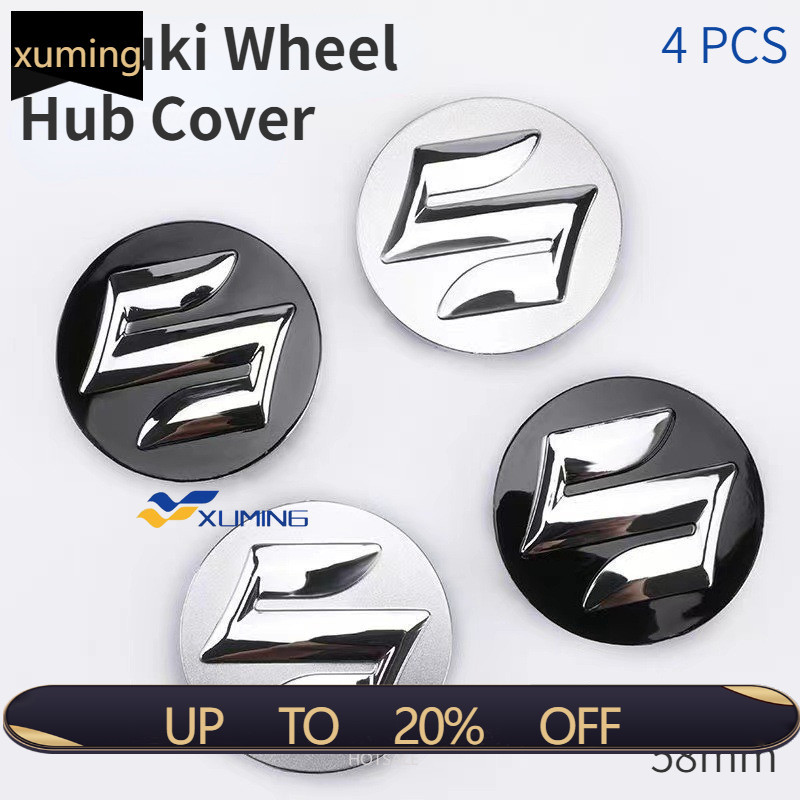 XM 4pcs Suzuki Metal Car Styling Wheel Center Hub Cap Stickers Decal ...