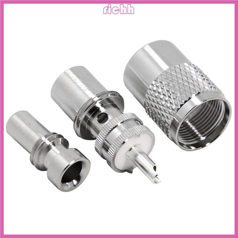 Richh UHF PL-259 Male Plug to RG8X RG59 RG8 RF Radio Coax Adapter ...