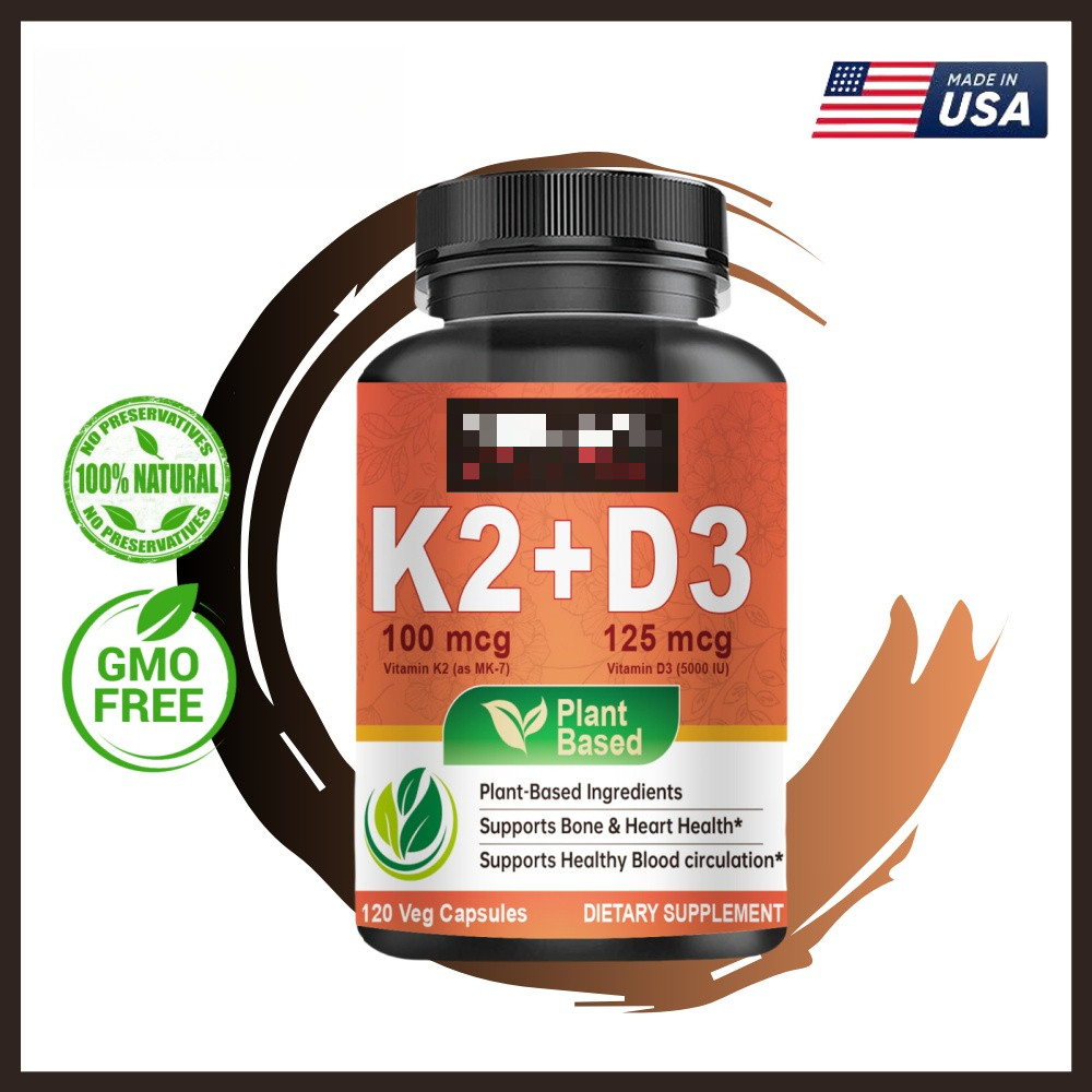 Vitamin K2 + D3 Capsules Support Bone and Heart Strengthen, and Support ...