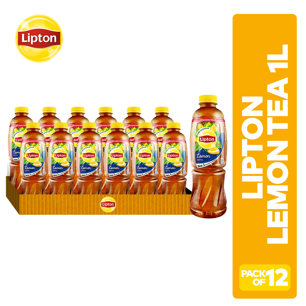 [CASE] Lipton Lemon Ice Tea 1L Sharing Pack - Bundle of 12 | Shopee ...