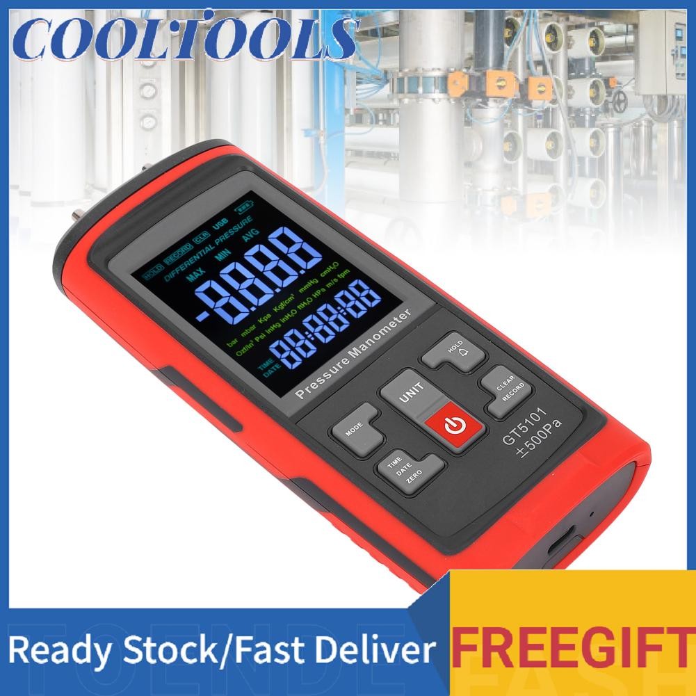 Cooltools Digital Manometer for Temperature and Pressure Measurement ...