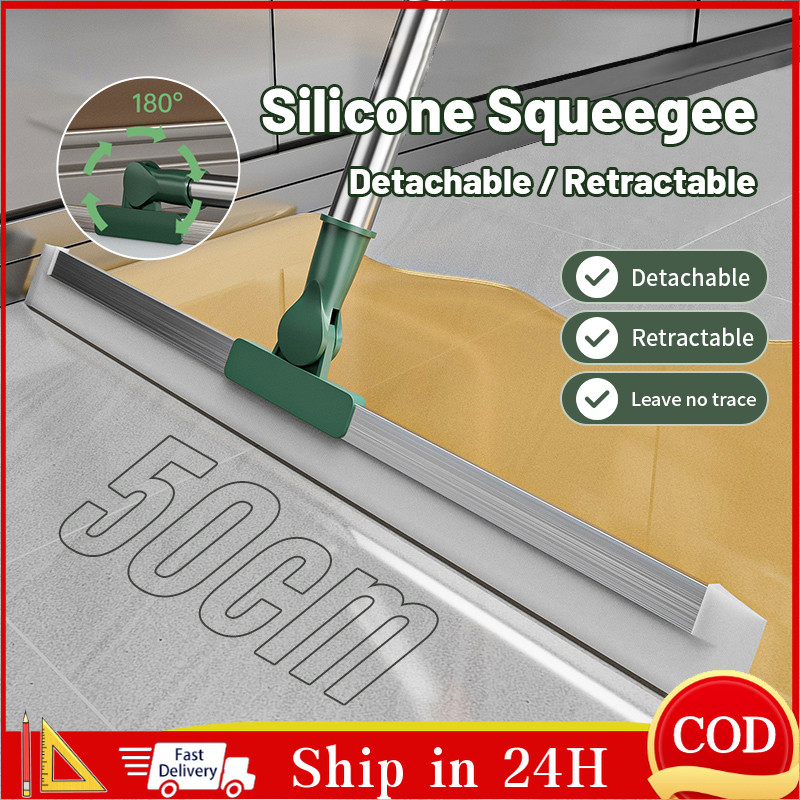 Magic broom silicone retractable wiper 180° Rotatable Scraper Floor ...