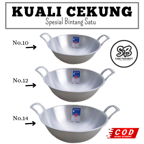 Concave Wok Pan No.10 12 14 Thick Aluminum Non-Stick Material Best ...