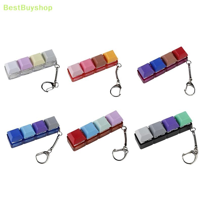 BBS Bless 4-Keys Mechanical Keyboard Key Toy Keychain Party Stress ...