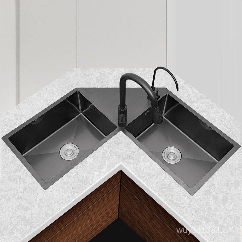 Nano Corner Sink Handmade Large Double Slot Washing Basin Thickened ...