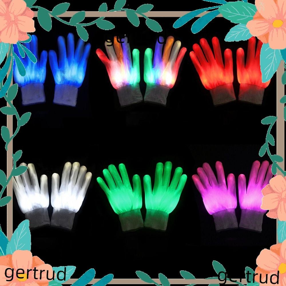 GERTRUD Glowing Mittens, Stage Costume Neon LED Gloves, Adult Kids ...