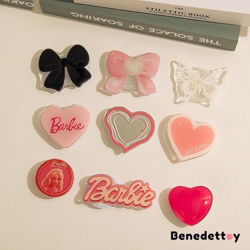 Phone Holder Stand Ring Cartoon Pop Socket Phone Stand Niche Bow Phone ...