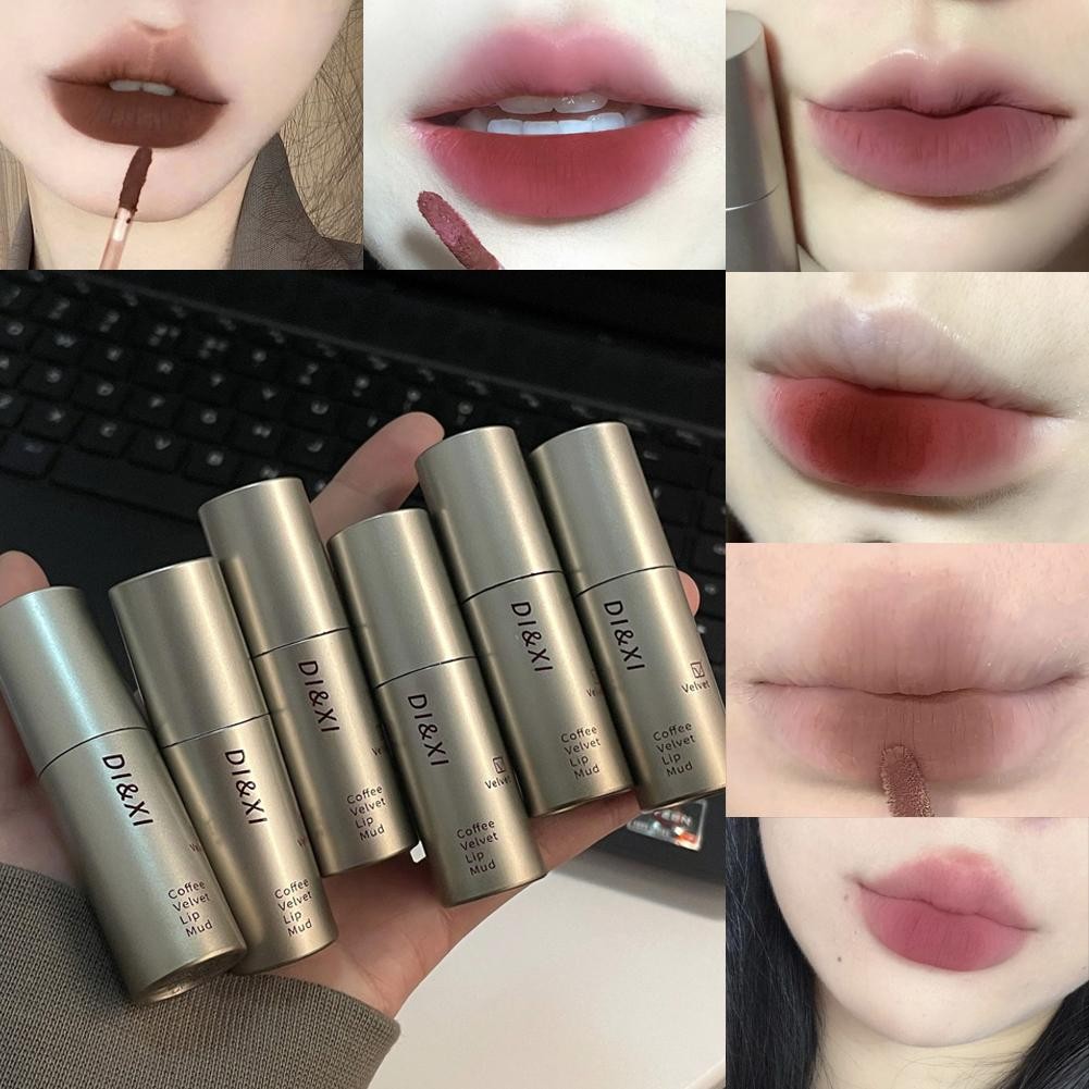 Brown Lip Glaze Velvet Matte White Lip Mud Pure Wind Lipstick Student ...
