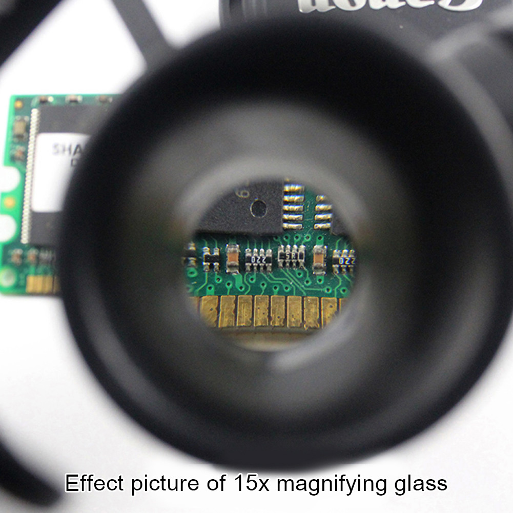 Magnifier Magnifying Glasses 10X 15X 20X 25X Dual Eye Jewelry With 2 ...