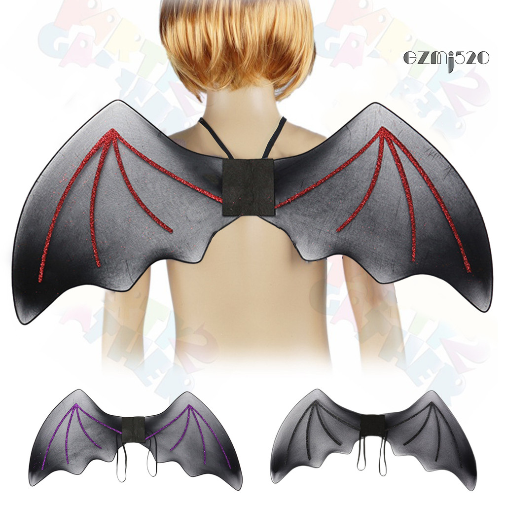 GZ-Black Wings Bat Devil Cosplay Wings Halloween Costume Wings ...