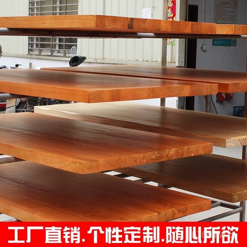 Solid Wood Table Panel Log Pine Board Computer Desk Desk Dining Table ...