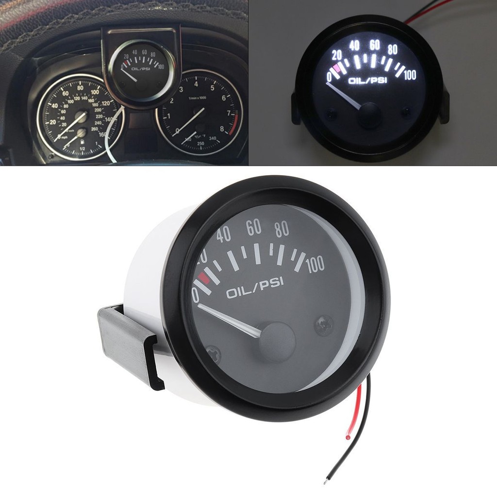 2inch 52mm Universal Auto Car Oil Pressure Gauge 0-100 Psi Car Oil ...